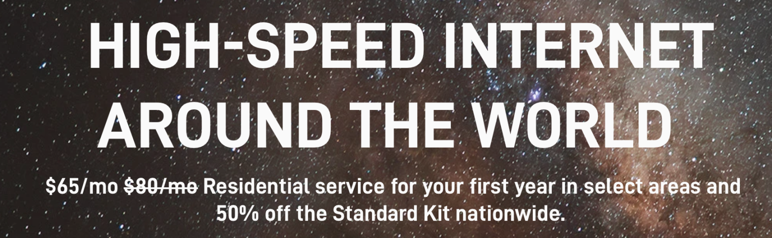 Starlink Internet Promotions 2025: $65/mo Deal + Half-Off Kit