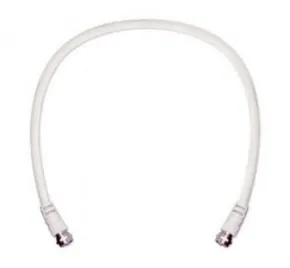 2 Foot White RG6 Cable